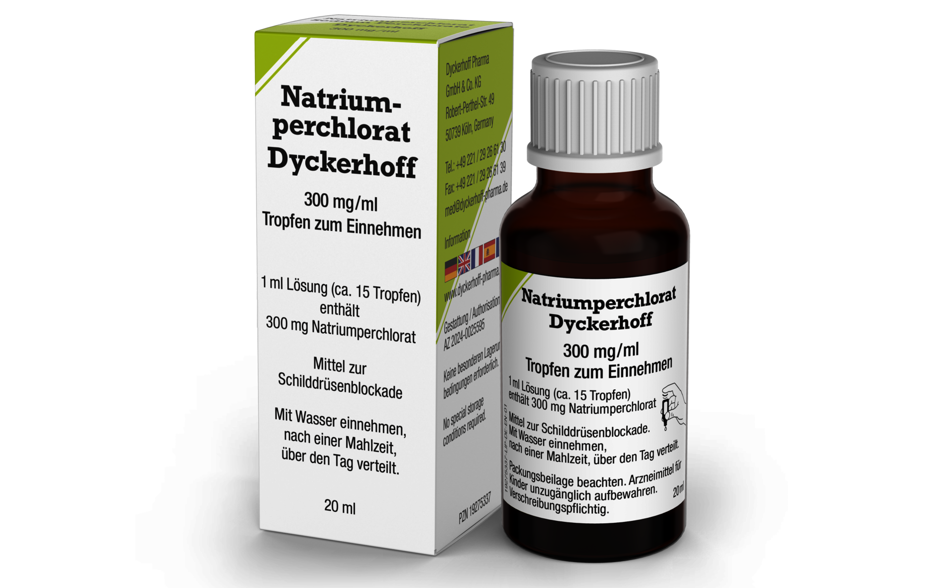 Natriumperchlorat Dyckerhoff 300 mg/ml Tropfen zum Einnehmen, Lösung